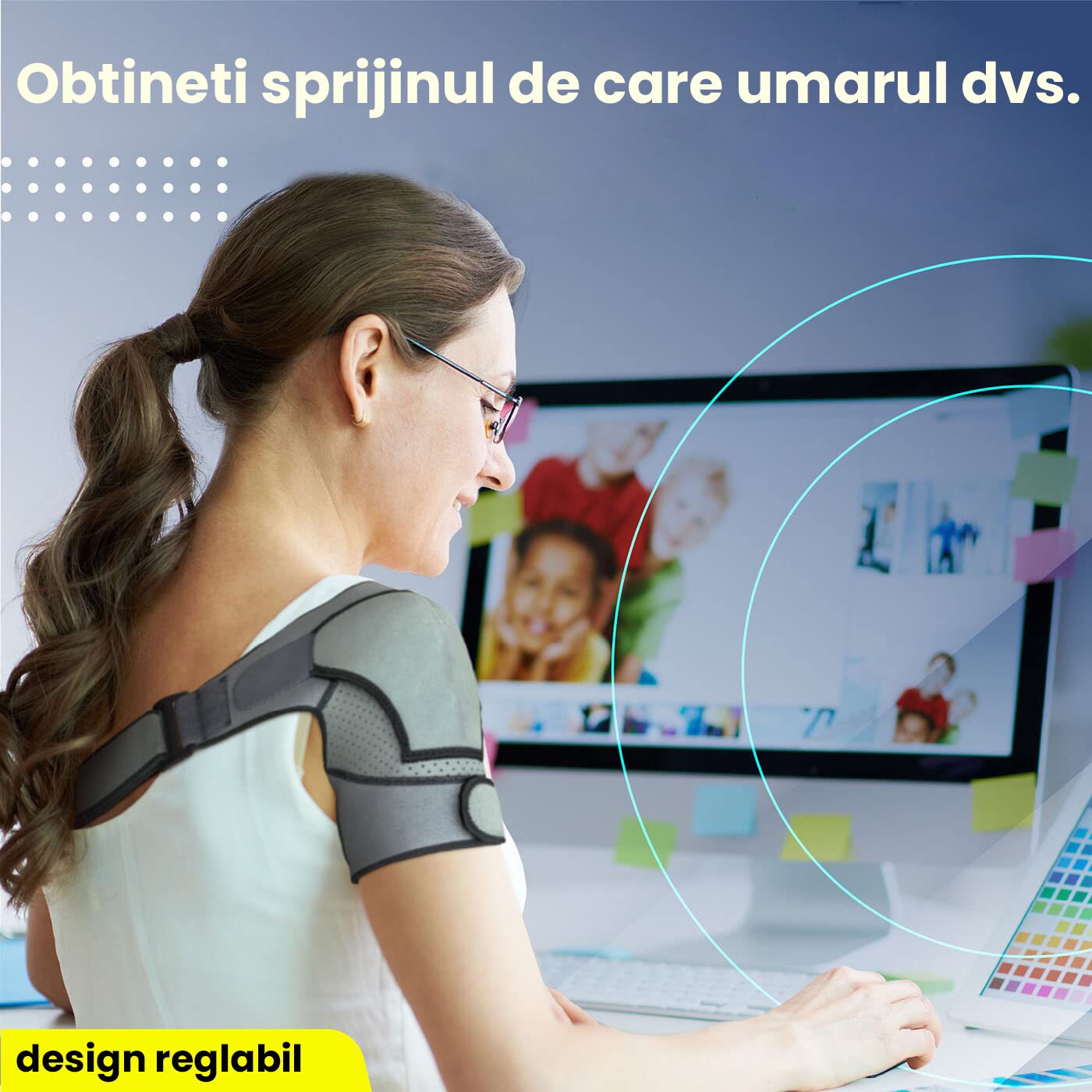 Orteza de umar, sundiguer, Marime universala, gri - eMAG.ro