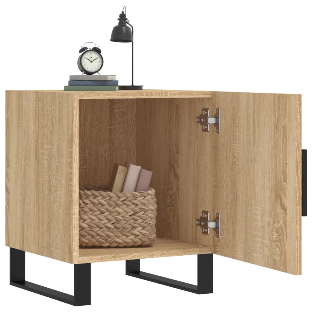 Set Noptiere vidaXL, 2 buc., stejar sonoma, 40x40x50 cm, lemn compozit ...