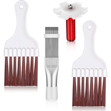 Pieptene pentru aer conditionat, Plastic\Inox, Alb\Rosu - eMAG.ro