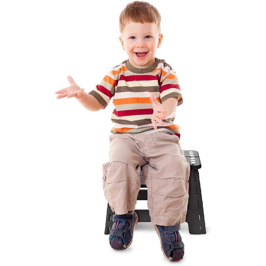 Scaun pliabil, Plastic, Negru - eMAG.ro