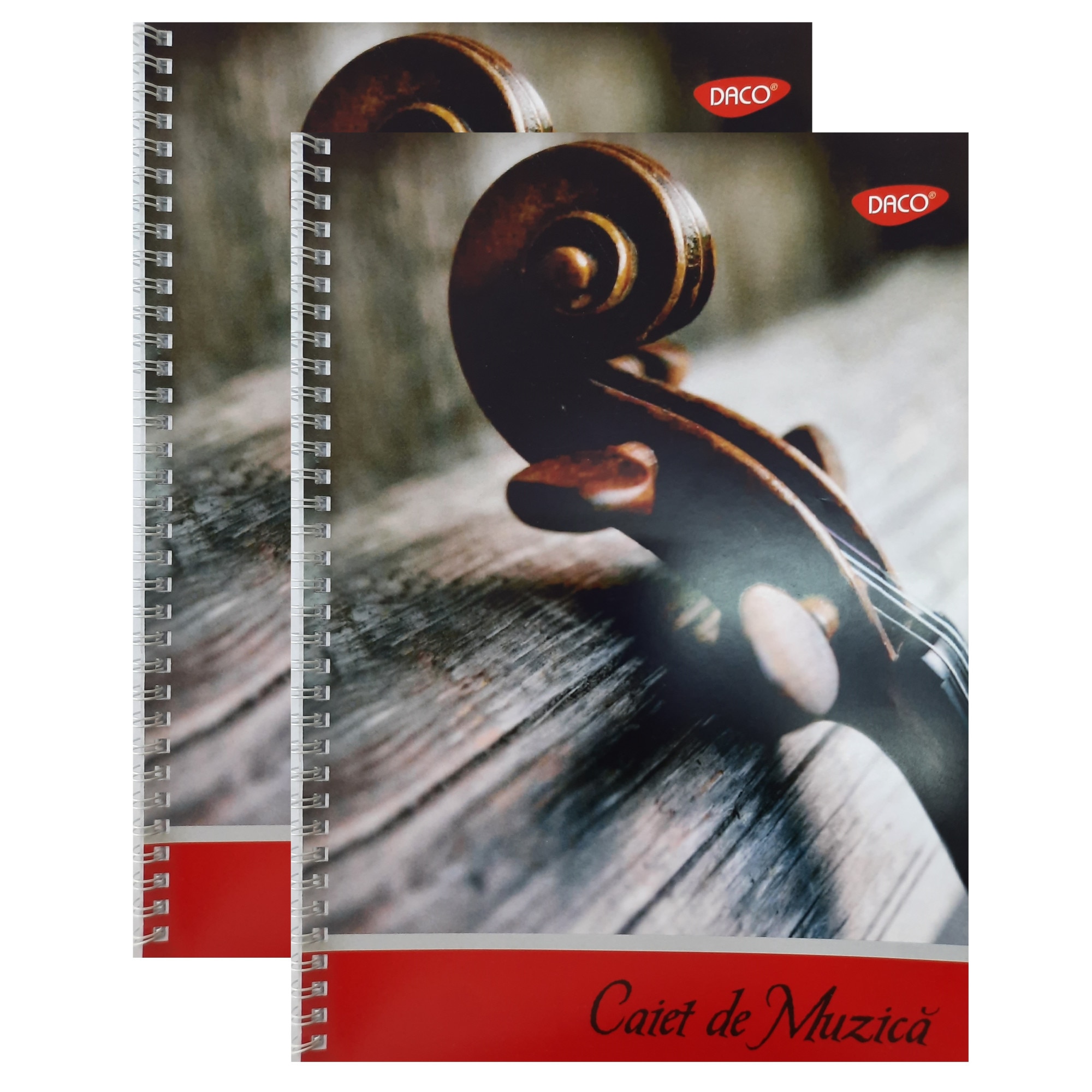 Set 2 caiete Muzica A4, cu spira, 24 file, FLR DACO - eMAG.ro