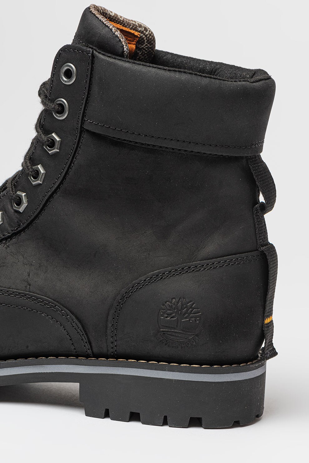 Timberland, Bocanci impermeabili de piele nabuc Rugged, Negru, 11 - eMAG.ro
