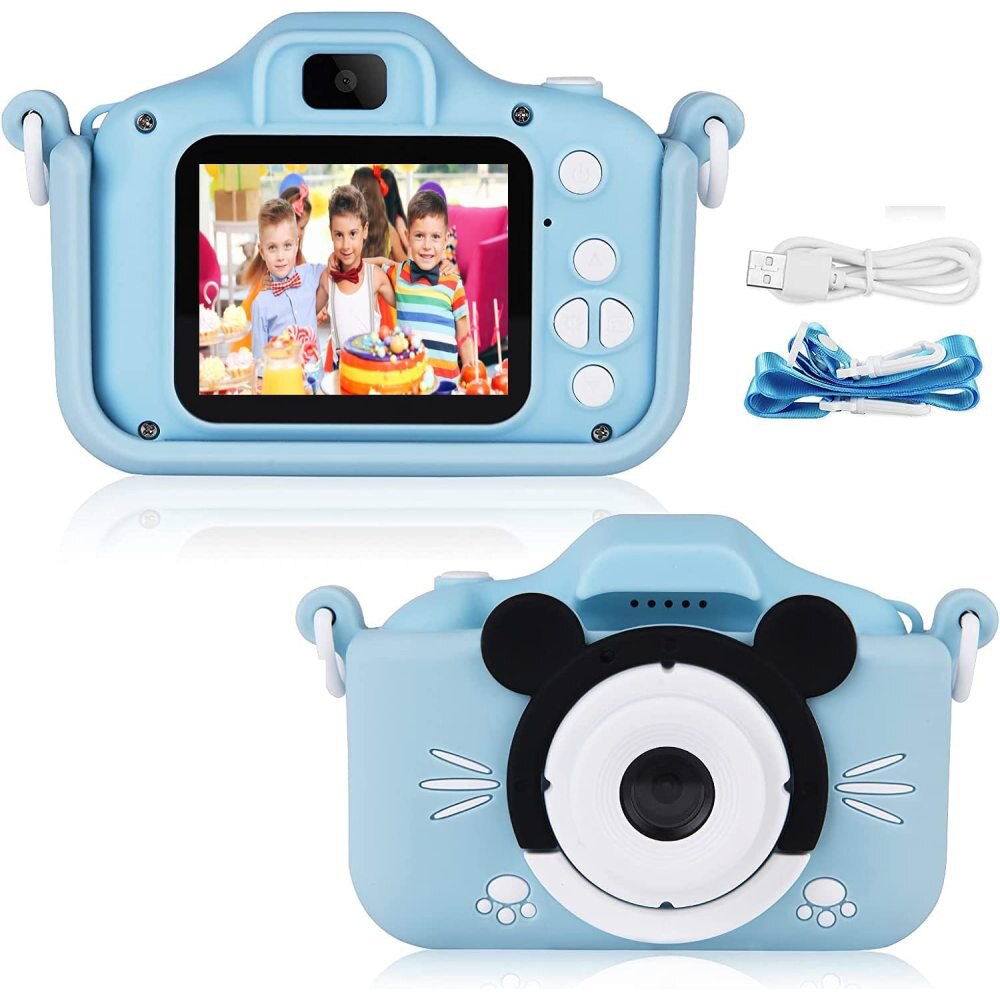 Camera digitala pentru copii, Ecran IPS, 1200-2000W pixeli, 32 GB ...