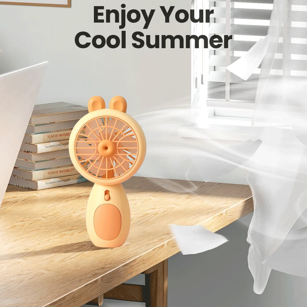 Ventilator, Plastic, USB, Portocaliu - eMAG.ro