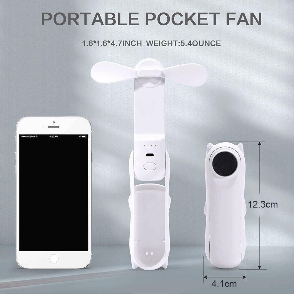 Ventilator portabil, Reincarcabil prin USB, Alb - eMAG.ro