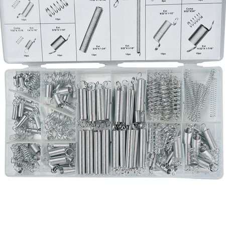 Set 200 arcuri compresie, Otel, 20 dimensiuni, Inox - eMAG.ro