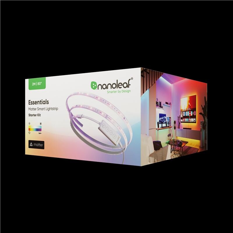 Banda LED Smart Nanoleaf Essentials Lightstrip Starter Kit Matter, 2m ...