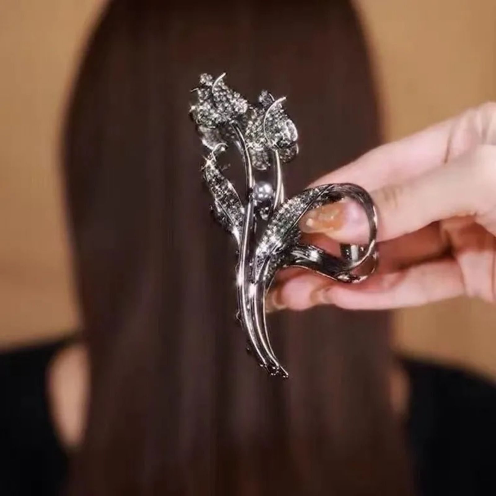 Set 2 agrafe decorative si elegante pentru par, POMAMZ, Argint/Auriu ...