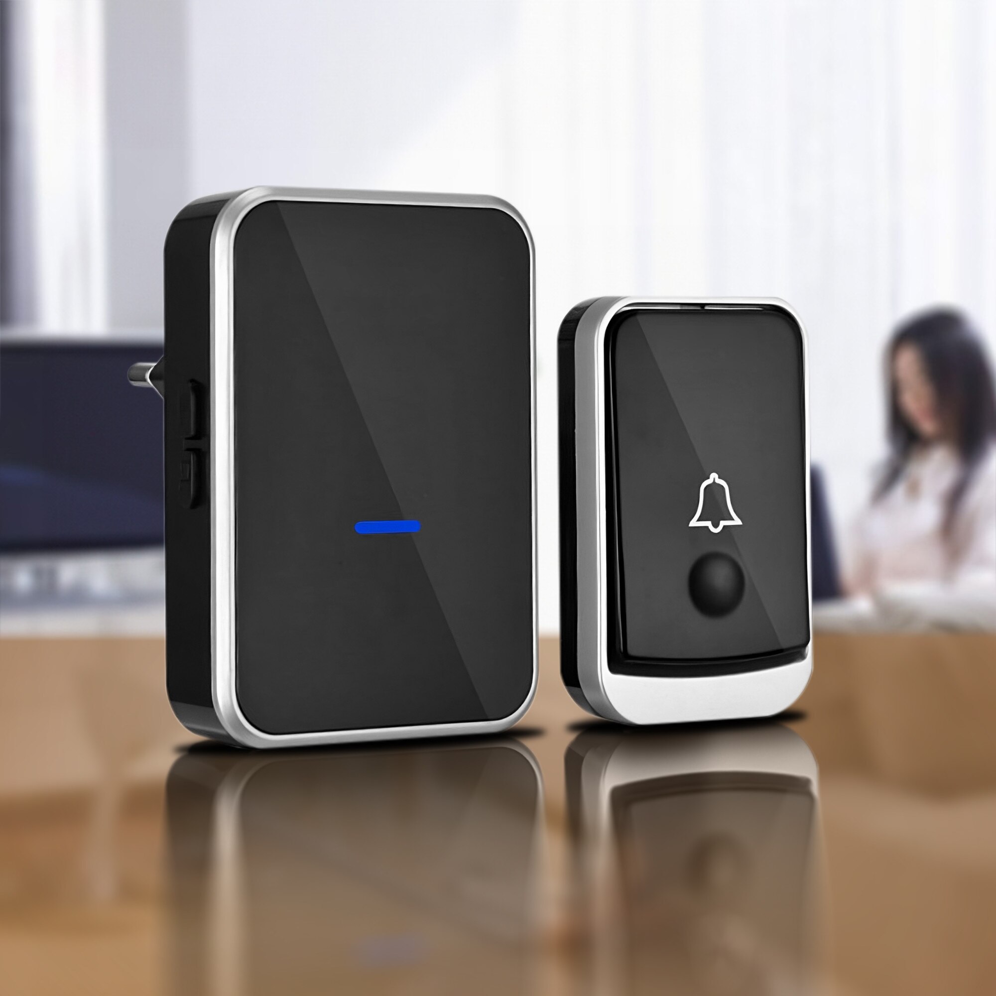 Sonerie Wireless inteligenta Fara Fir Distanta 150 m, 45 de tonuri ...