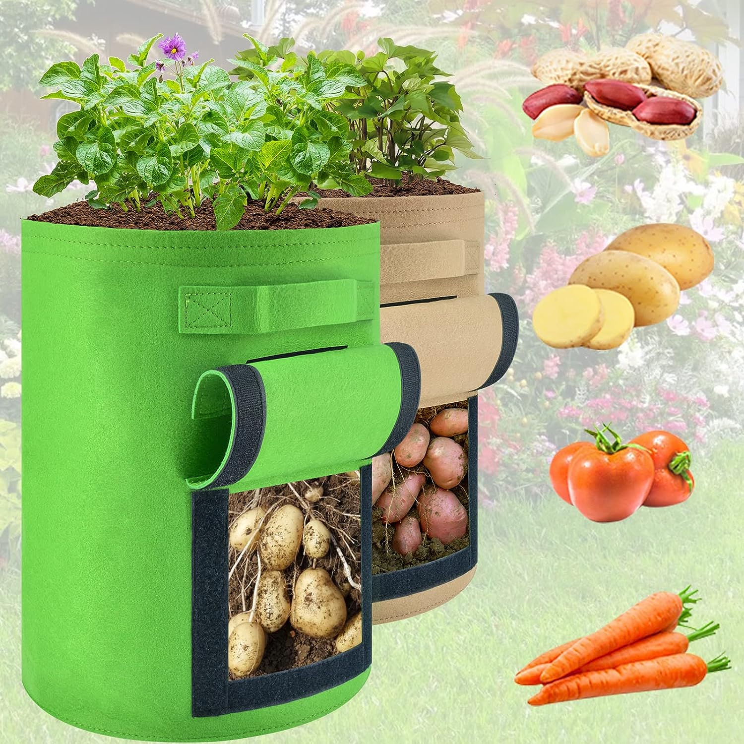 Set 2 saci pentru plante, 25 litri, MAGIC SELECT, pentru cultivarea ...