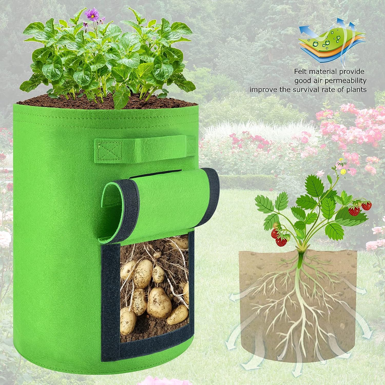 Set 2 saci pentru plante, 25 litri, MAGIC SELECT, pentru cultivarea ...