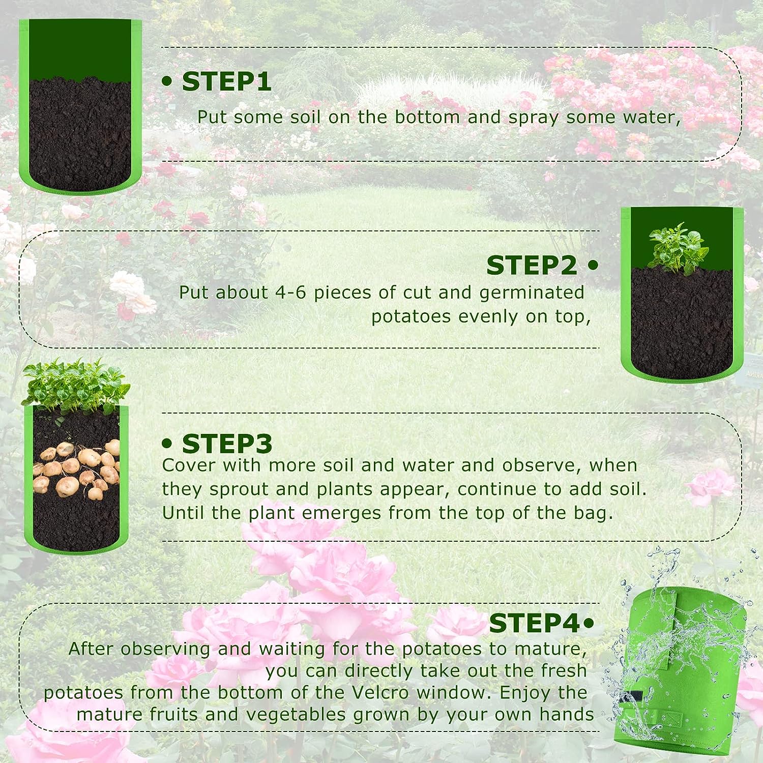 Set 2 saci pentru plante, 25 litri, MAGIC SELECT, pentru cultivarea ...