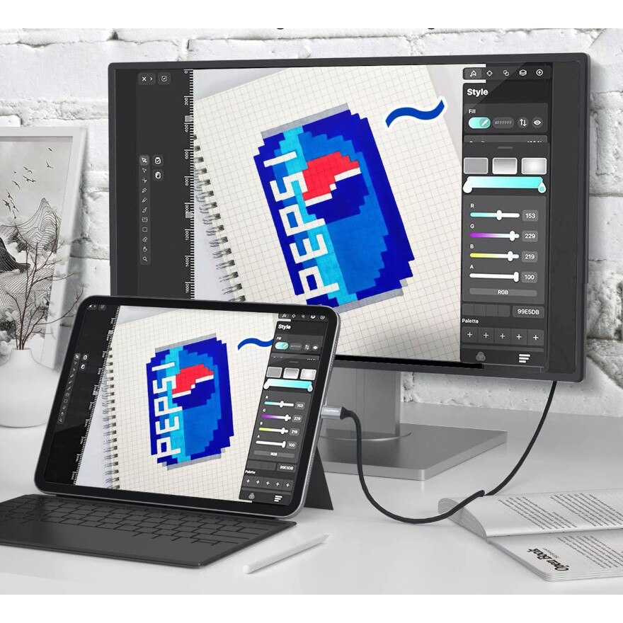 Cablu USB-C HDMI, eRDX®, 4K 60Hz, 2 m, USB Type-C la HDMI - eMAG.ro