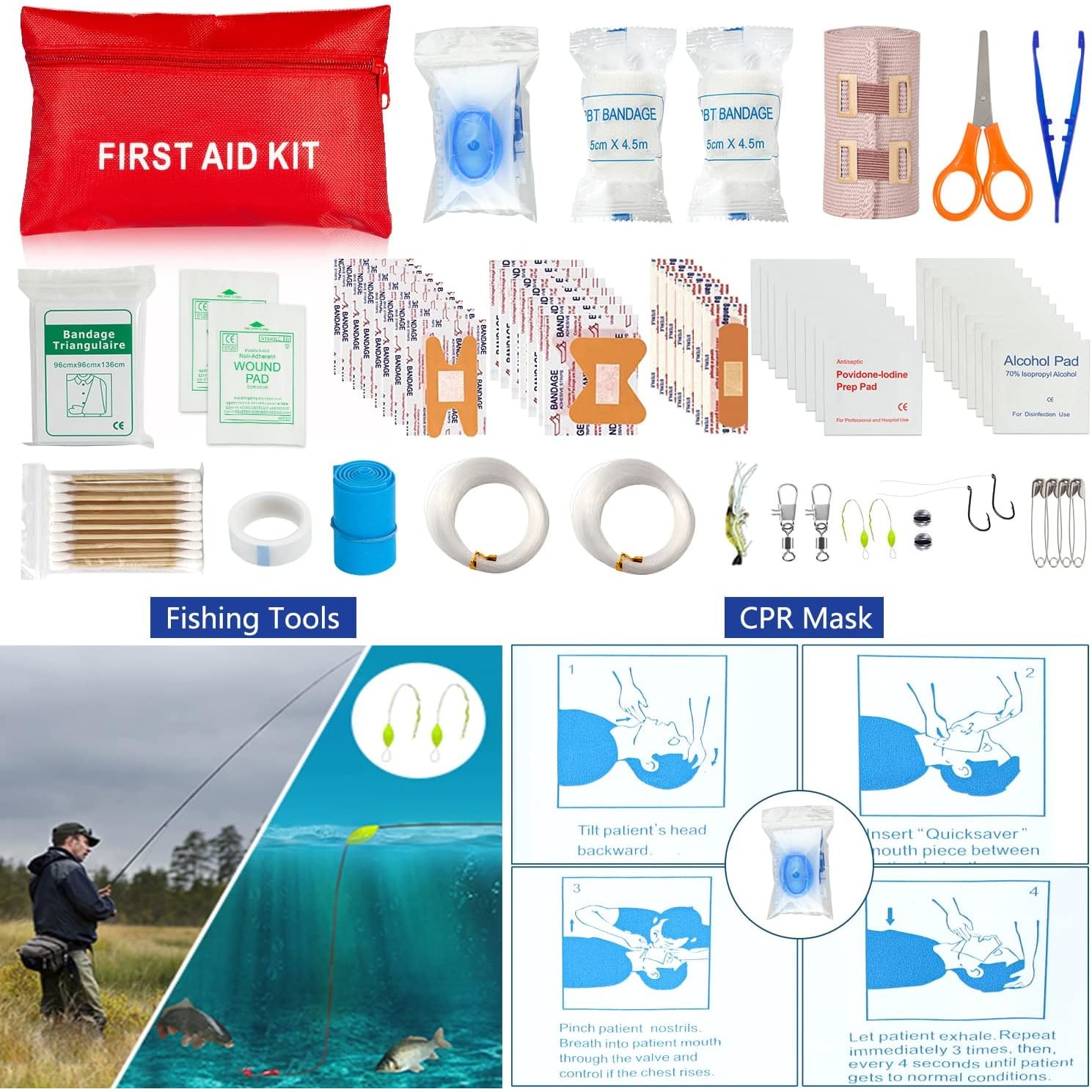 Kit complet supravietuire, geanta, cort de urgenta, paturi ...