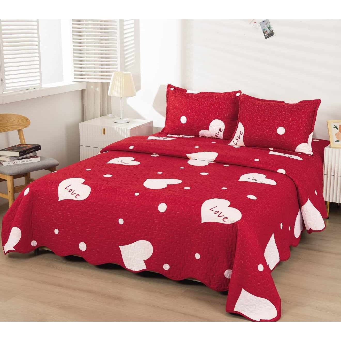 Set cuvertura de pat, 3 Piese, 230 x 250 cm, ST45 - eMAG.ro