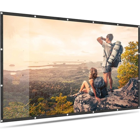 Ecran proiector portabil, Pliabil, NIERBO®, 16:9,72'', Alb, 90X160CM ...