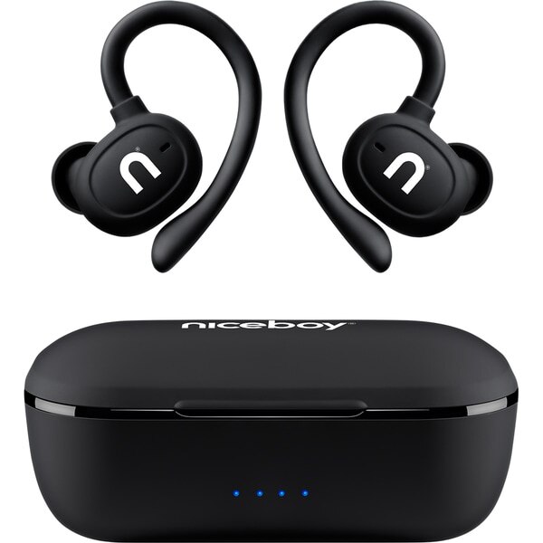 Casti NICEBOY Hive Airsport 3, True Wireless, Bluetooth, In-Ear, Microfon, Negru - eMAG.ro