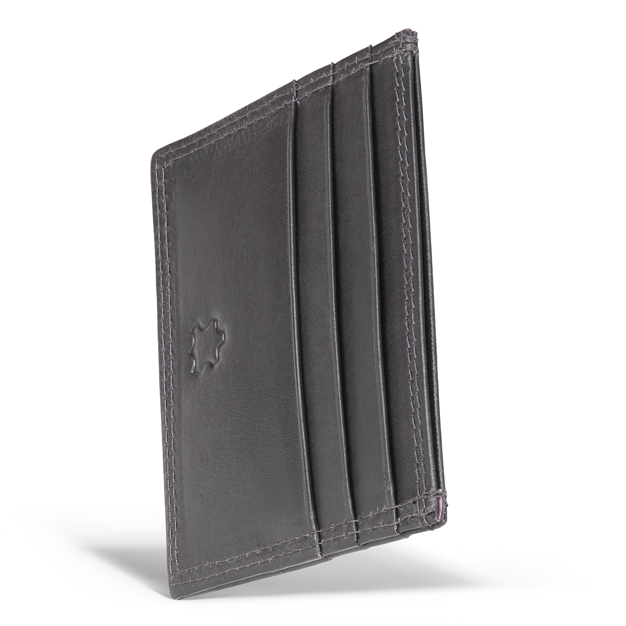 Port card unisex Delis, Milan PT1197, piele naturala, Negru - eMAG.ro