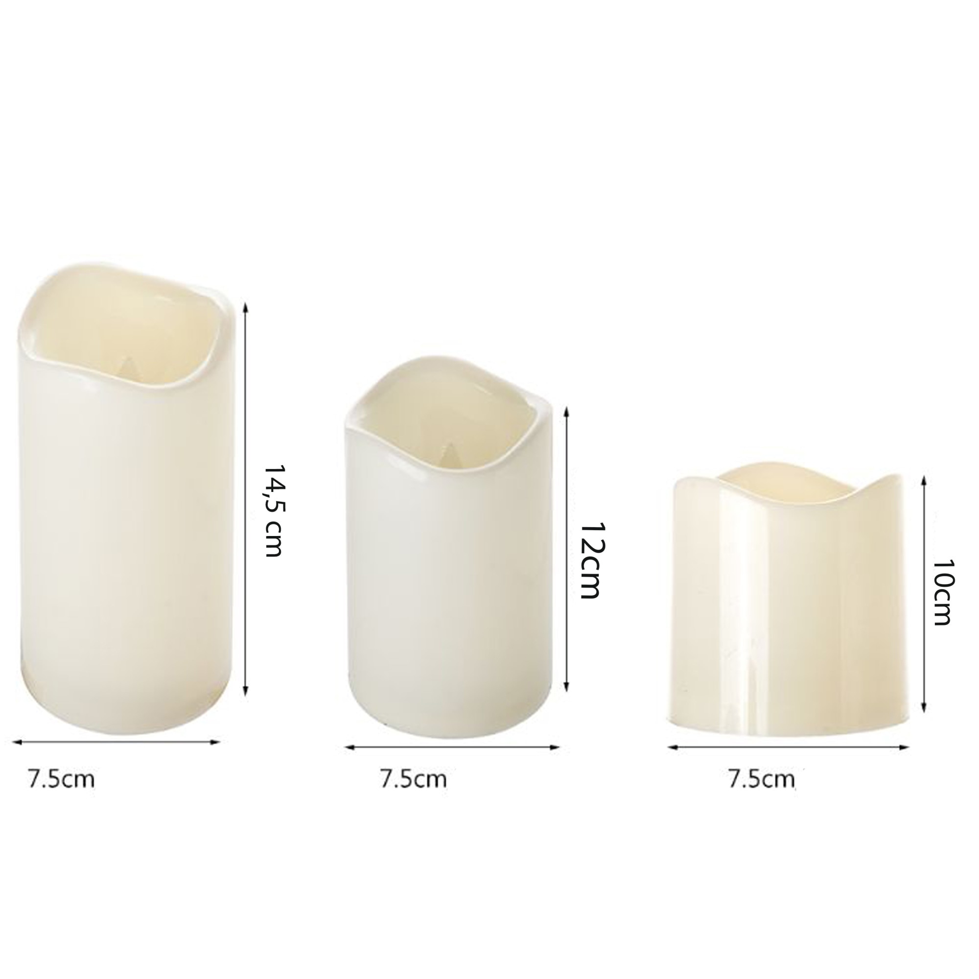 Set 3 lumanari iluminate cu led, 12 culori, telecomanda inclusa - eMAG.ro