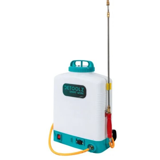 Pompa vermorel de stropit cu acumulator Detoolz, capacitate 16L, furtun ...