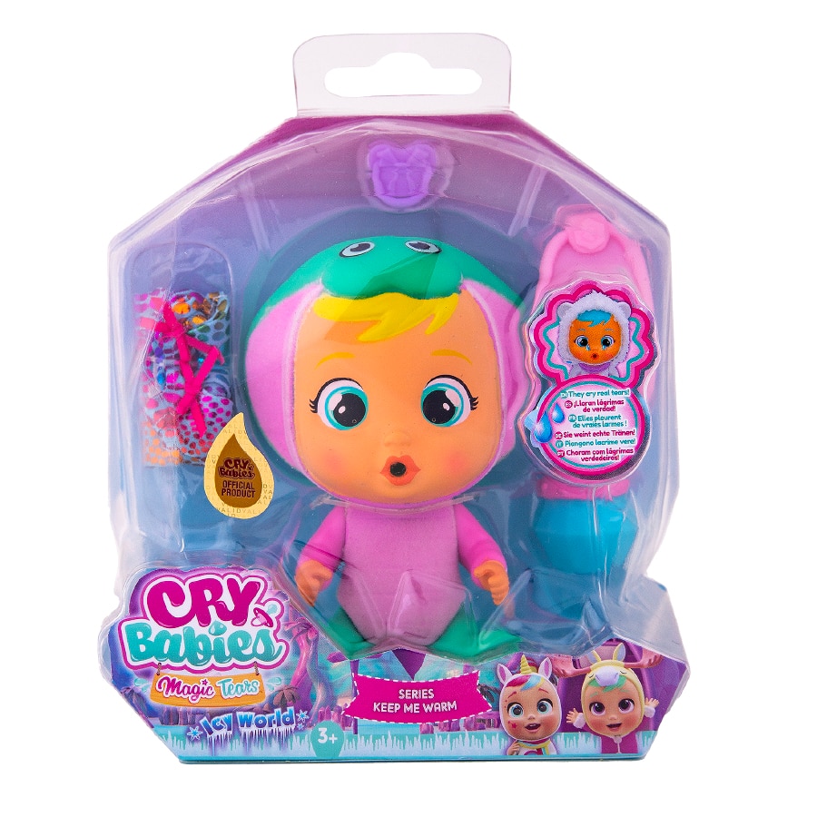 Papusa bebelus Mini Cry Babies Icy World Keep me warm, Shanna, 916241 ...