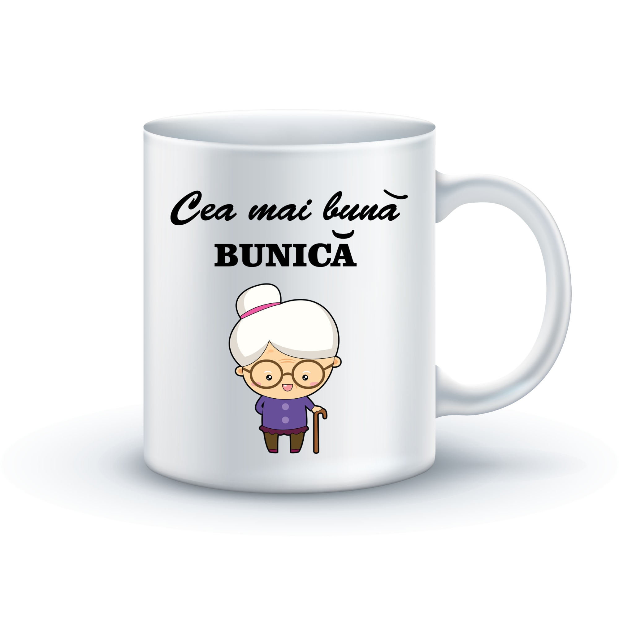 Cana personalizata cu mesajul '' Cea mai buna Bunica '' - eMAG.ro