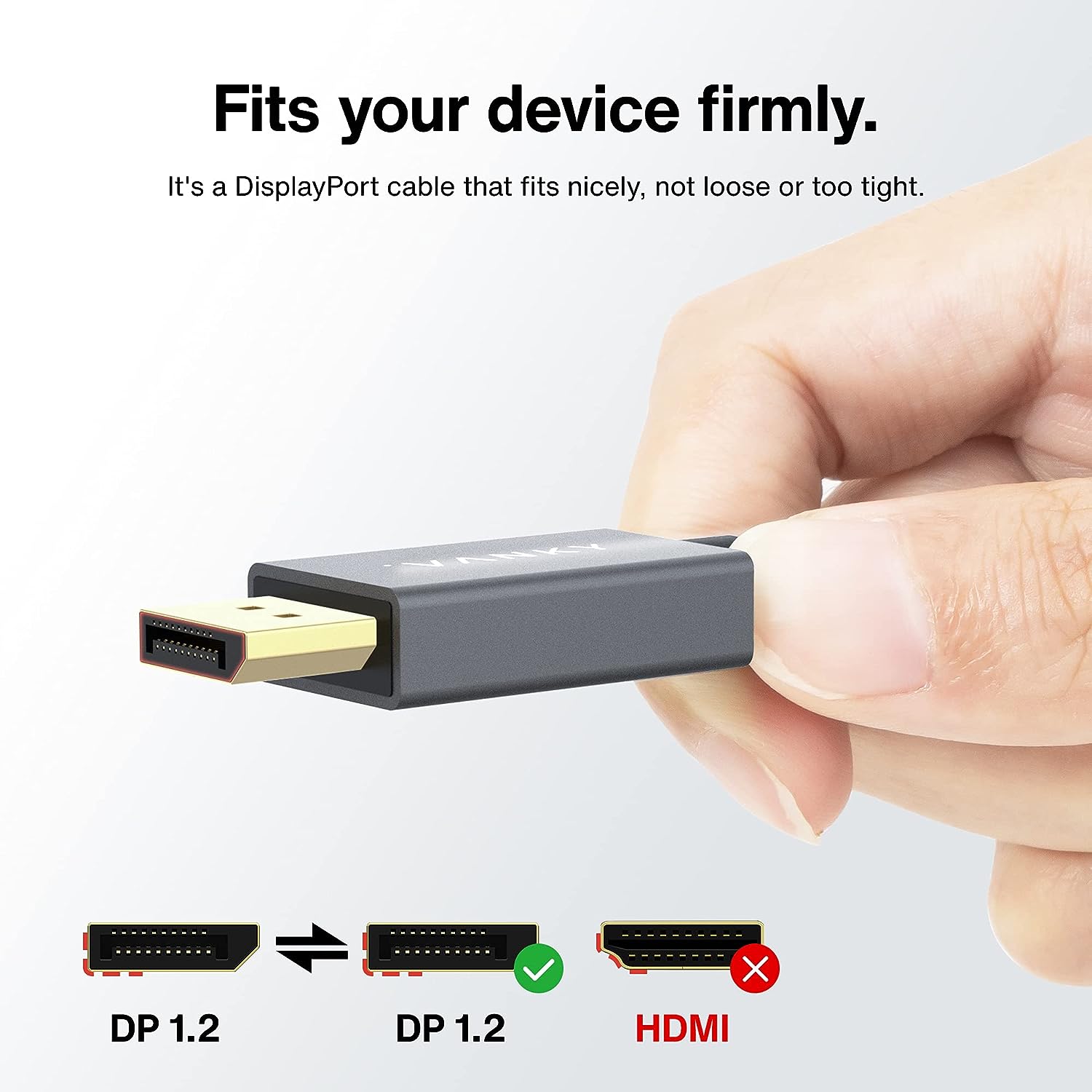 Cablu adaptor, iVANKY, Displayport la Displayport, 4K 60hz, 2K 165 Hz ...
