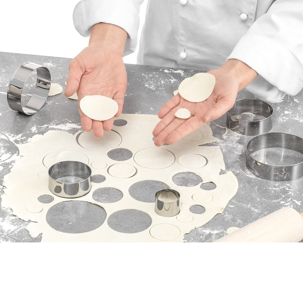 Set 9 Forme Prajituri, Circular, Otel Inoxidabil, FORGAST - eMAG.ro