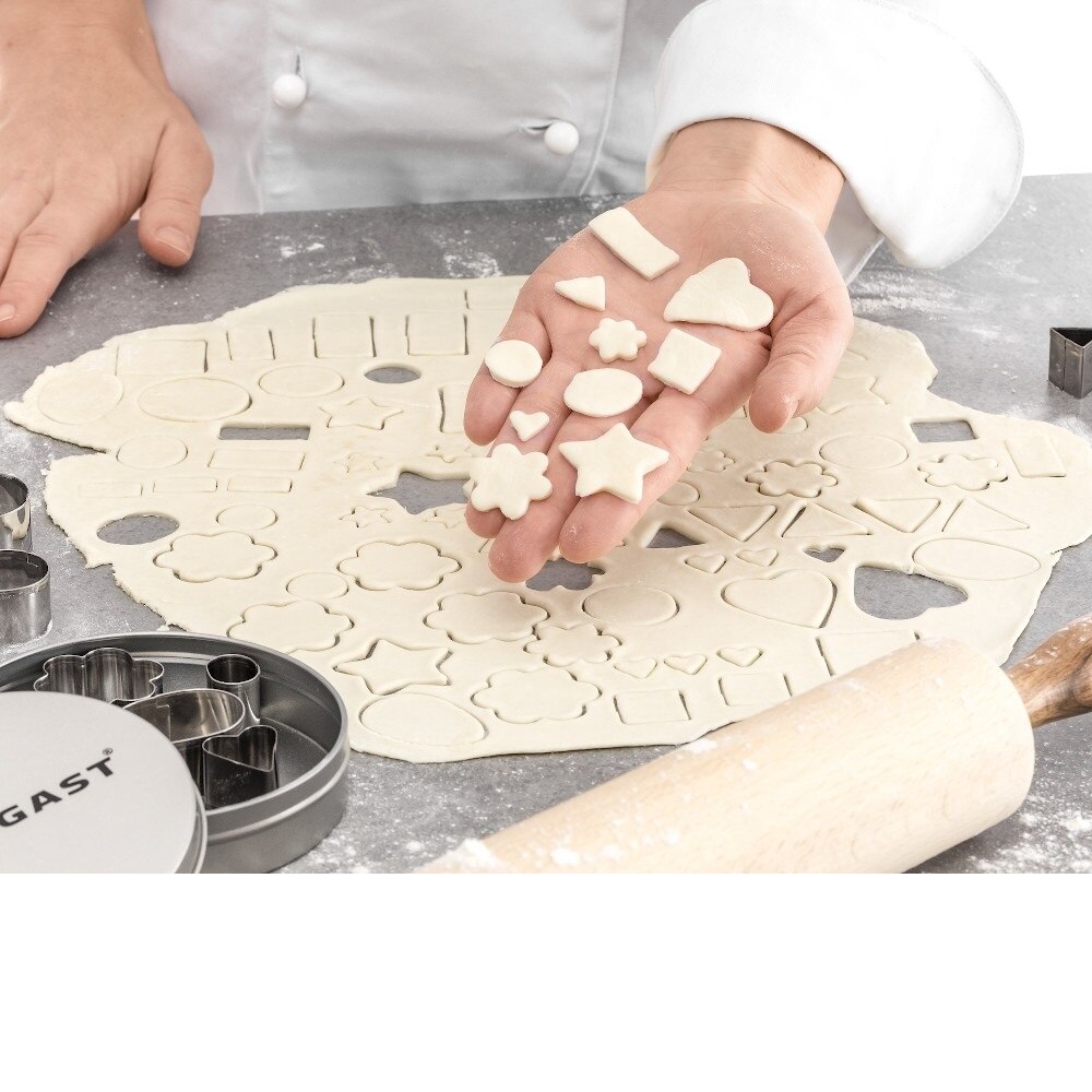 Set 24 Forme Prajituri, Geometrica, Otel Inoxidabil, FORGAST - eMAG.ro