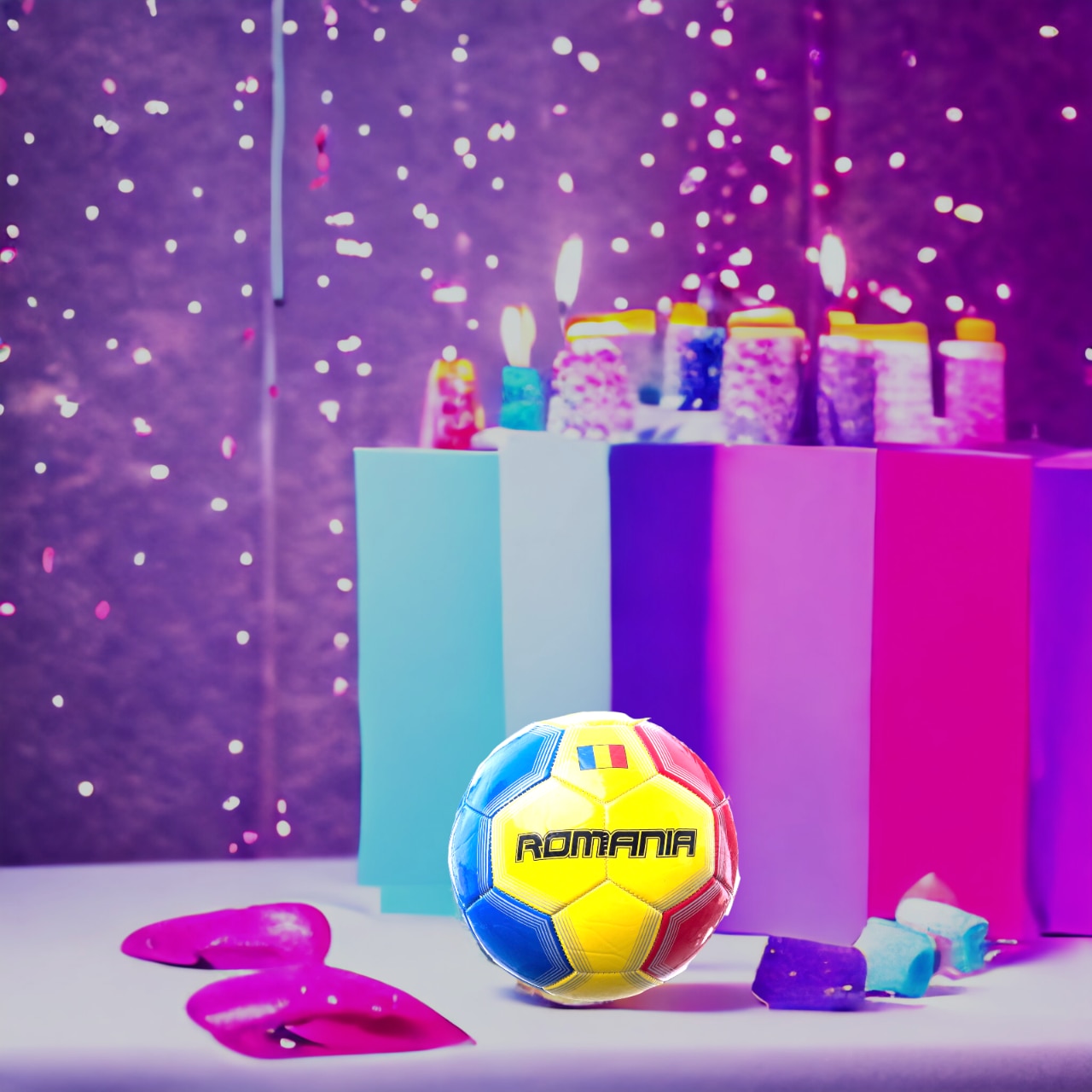 Minge fotbal, tricolor, diametru 25 cm, pentru amatori si profesionisti ...