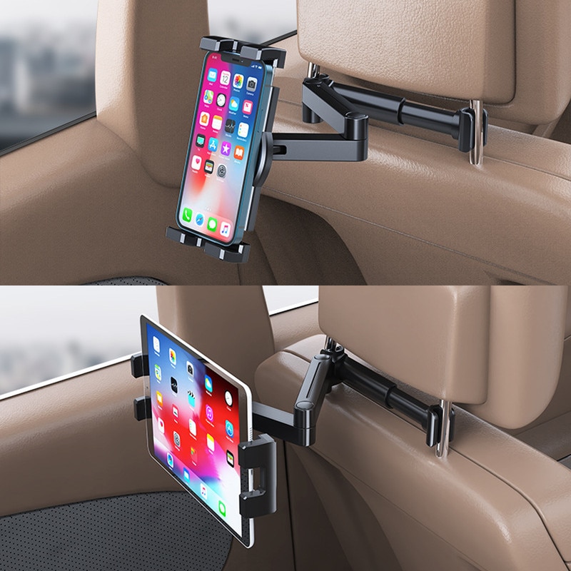 Suport tetiera pentru tableta/telefon CeruleTree, Universal, 6.5-12.9 ...