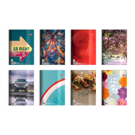 Set 5 caiete A5, 80 file, 70gr, spira, coperta policroma, dictando ...