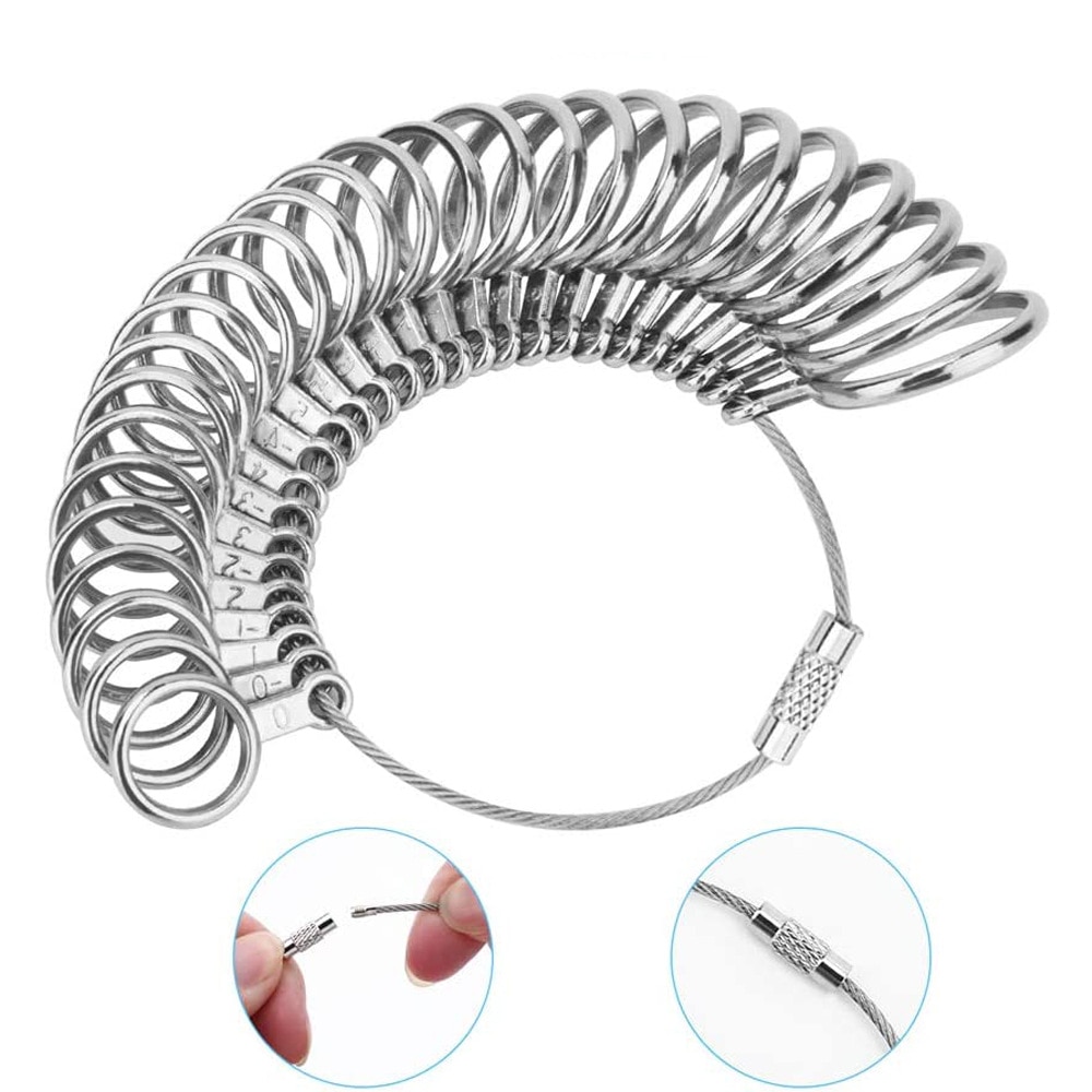 Instrument de masurat marime inel, GOGOU®, dimensiunile 41-76, aluminiu ...