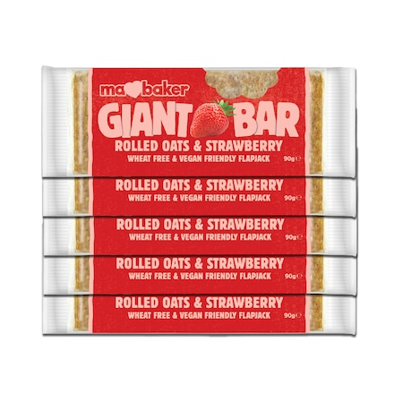 Baton din Ovaz cu Capsuni MA BAKER 90g, 5 buc - eMAG.ro