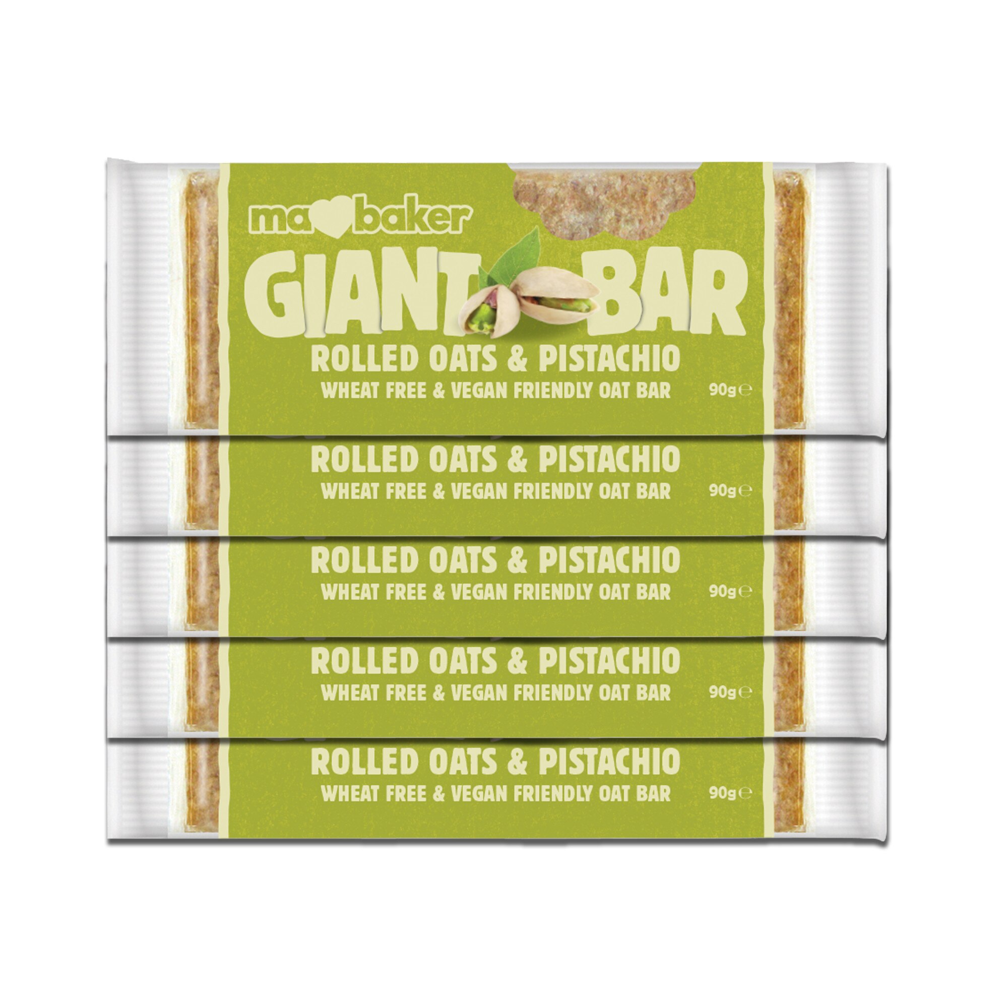 Baton din Ovaz cu Fistic MA BAKER 90g, 5 buc - eMAG.ro