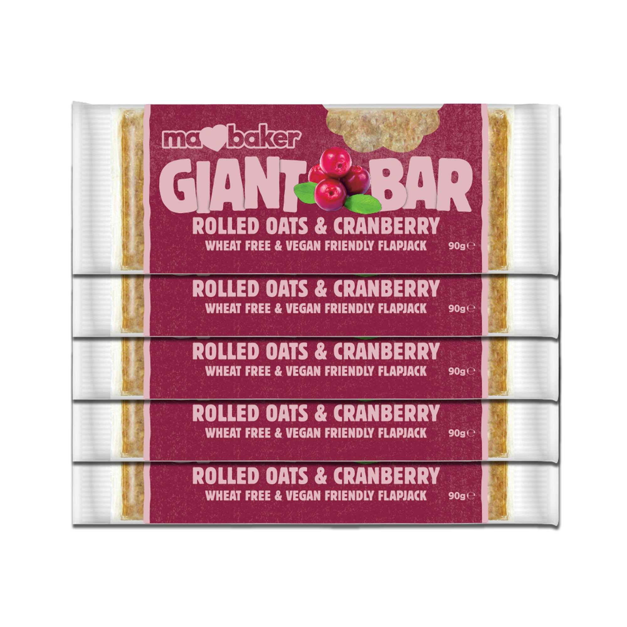 Baton din Ovaz cu Merisor MA BAKER 90g, 5 buc - eMAG.ro