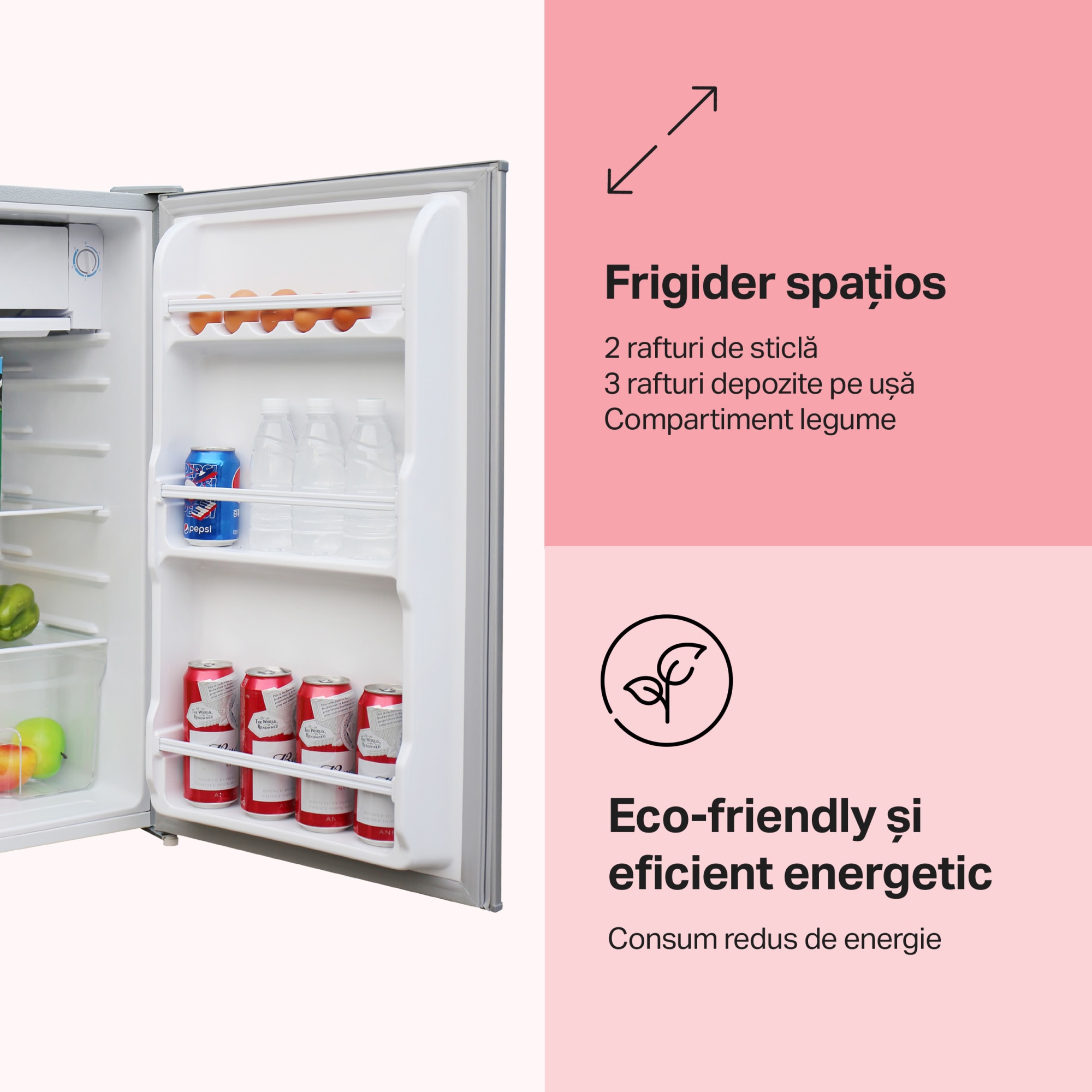 Frigider cu o usa STARCREST SF-91SI, Clasa F, Capacitate 91L, H 83 cm, Argintiu - eMAG.ro