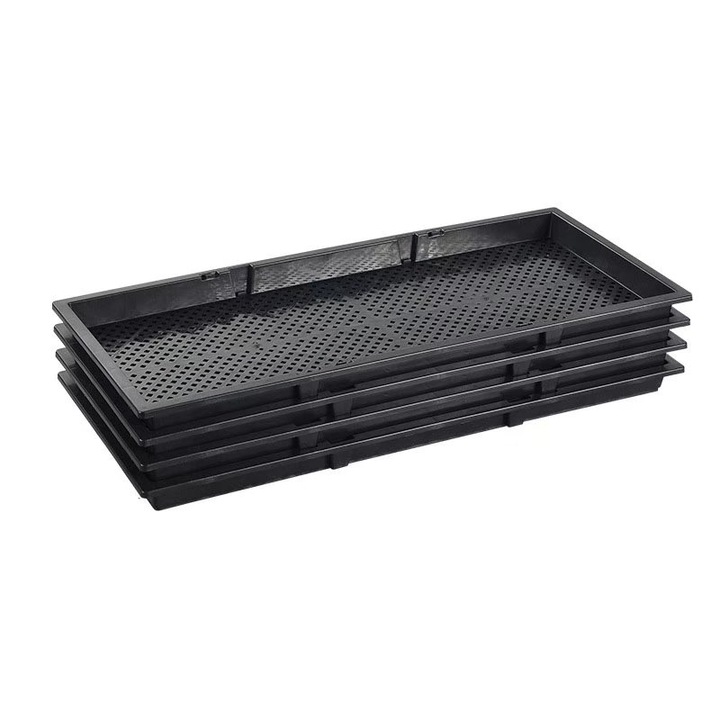 Set 4 tavi rasaduri, Sunmostar, Plastic, Negru - eMAG.ro