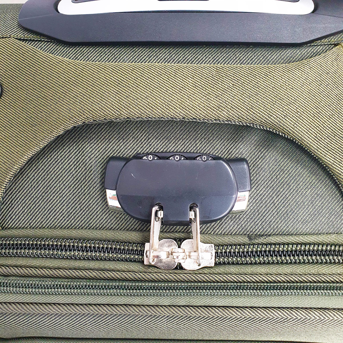 Troler material textil, 4 roti, verde, mic, 50 x 35 x 26 cm, TRC76 ...