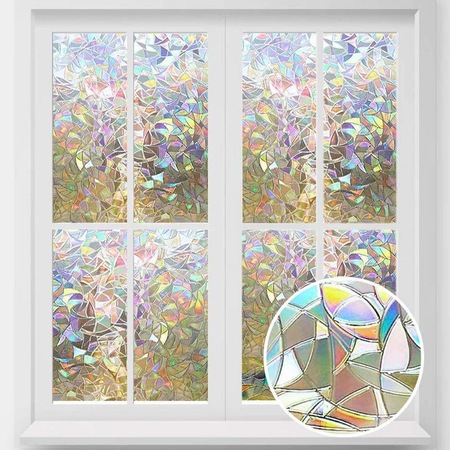 Autocolant pentru fereastra 3D, Sunmostar, Celofan, 60x100 cm ...