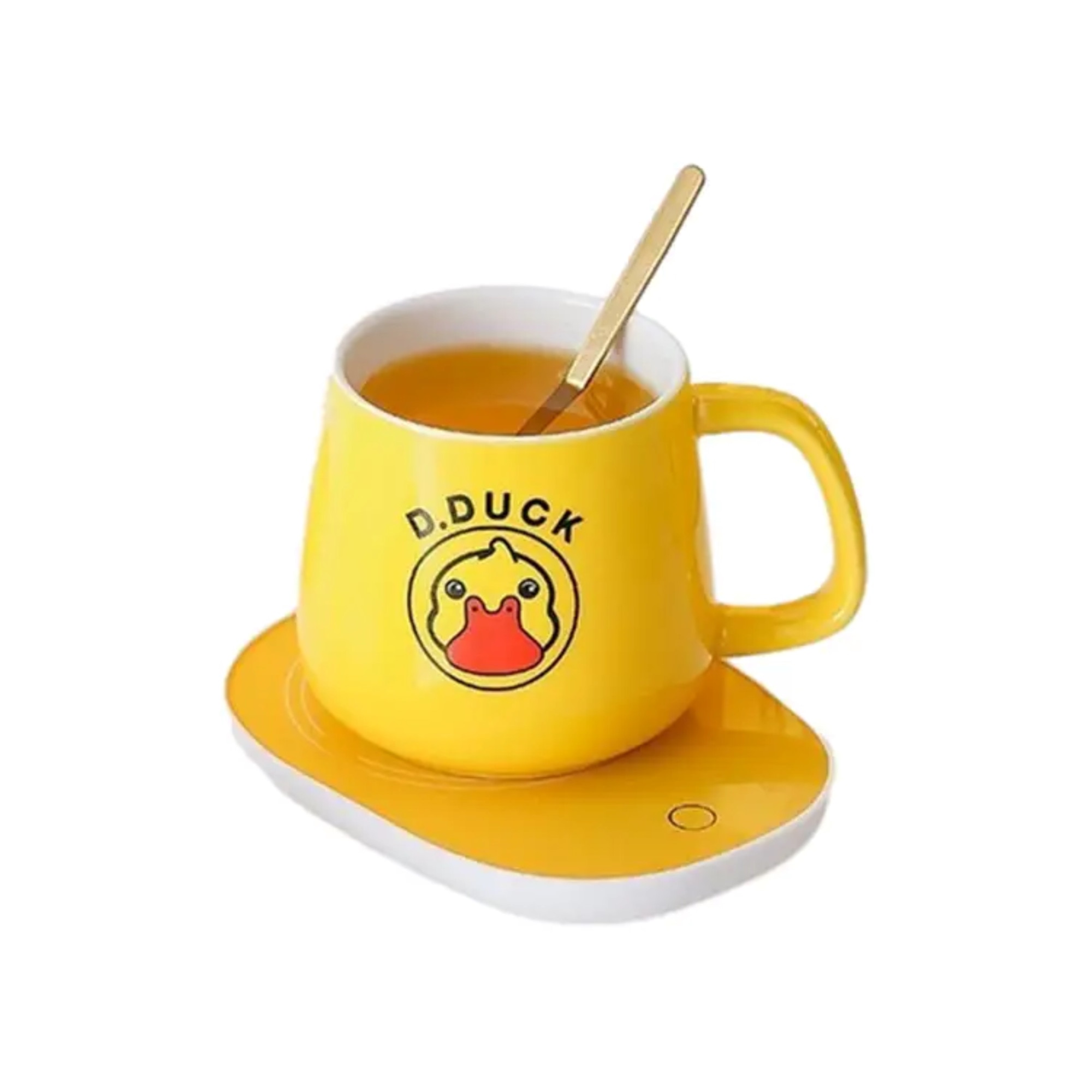 Комплект керамични чаши, с подгряване, D.DUCK, 350 мл, жълти - eMAG.bg