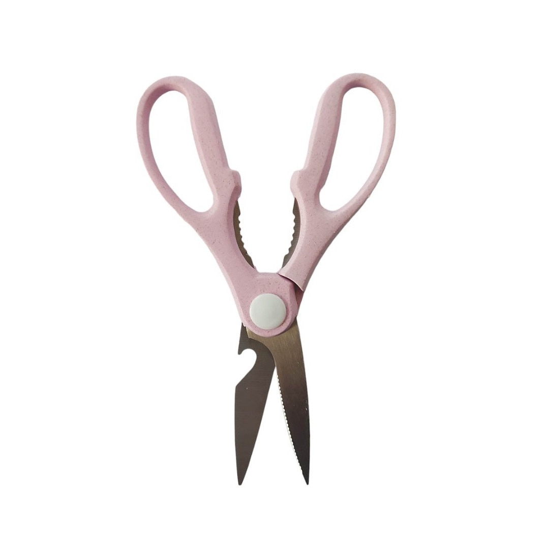 Foarfeca de Bucatarie cu Suport, Multifunctionala, Roz, 21 cm, S233 ...