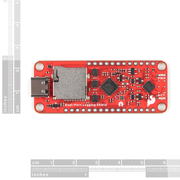Pcb Sparkfun Thing Plus Dual Port Logging Shield Emagro 