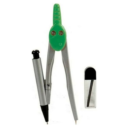 Compas Pincello, verde cu 2 mine rezerva in etui de plastic - eMAG.ro