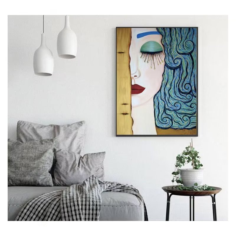 Pictura abstracta Gustav Klimt, Fara cadru, 30 x 40 cm, Multicolor ...