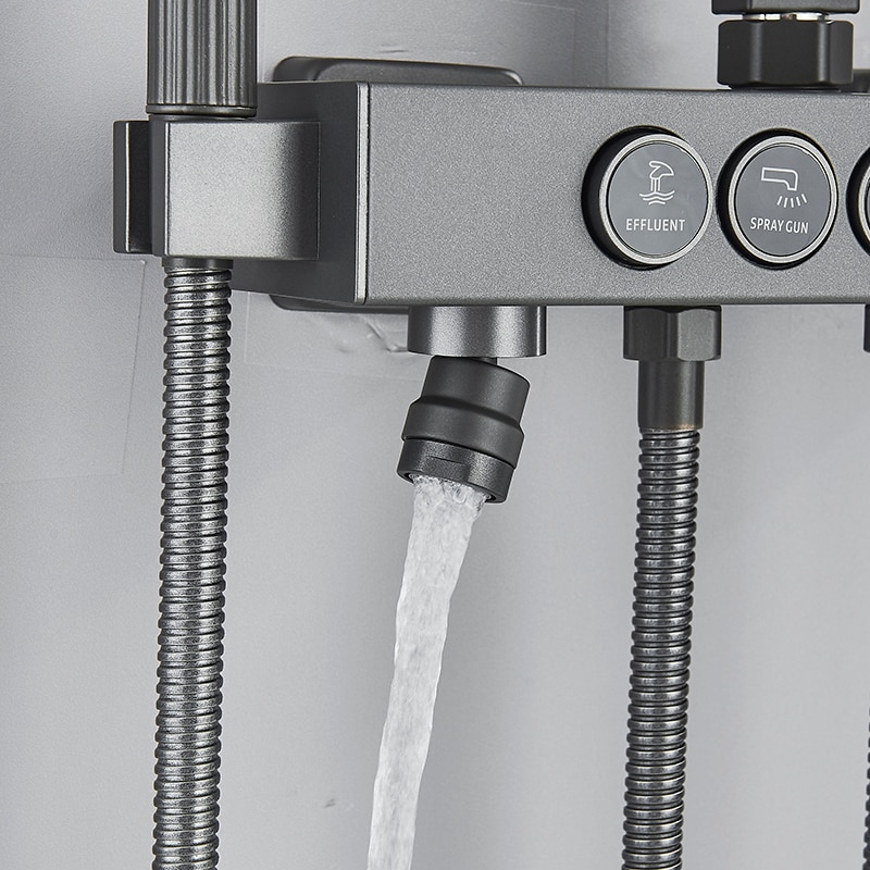 Coloana dus, Blackswan, Tip M233, model gri antracit, cu 4 cai, dus cu presiune, dus mana tip ...