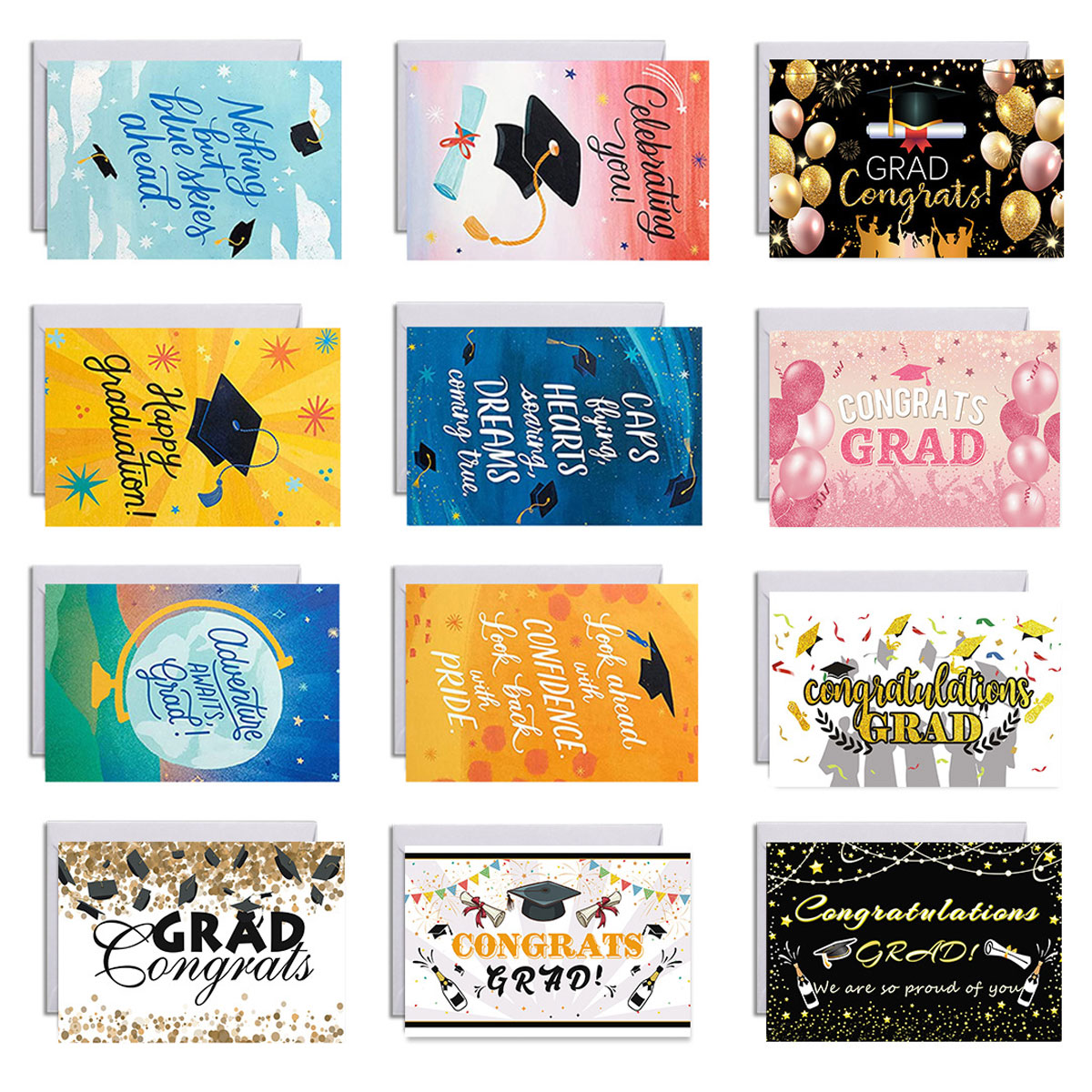 Set felicitari, GelldG, Absolvire, Multicolor - eMAG.ro