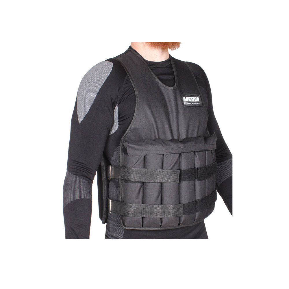 Vesta cu greutati Merco Hercules, reglabila pana la 10 kg, negru - eMAG.ro