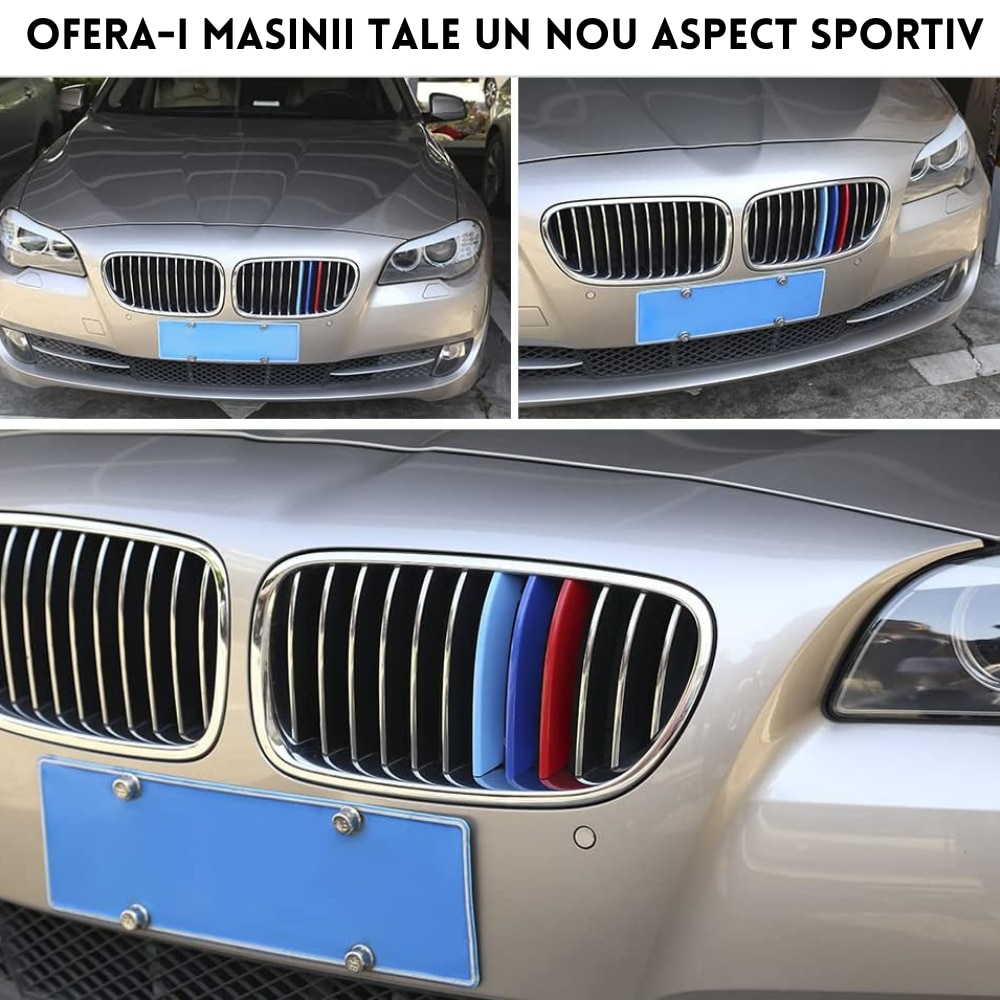 Grila M Power BMW 5 Series F10 F18 2011-2013 CU 12 grile - eMAG.ro