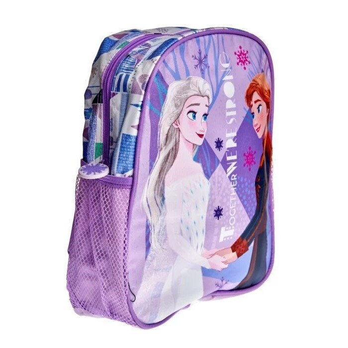 Rucsac mov de gradinita Frozen-Elsa si Ana 30x26x10cm - eMAG.ro